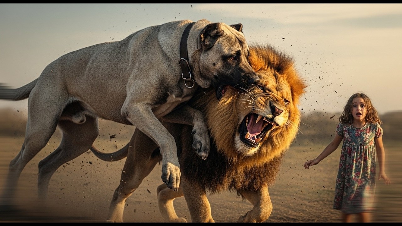 🐶 Kangal Dog vs Lion 🦁 - Brave Rescue of a Little Girl 👧 - YouTube