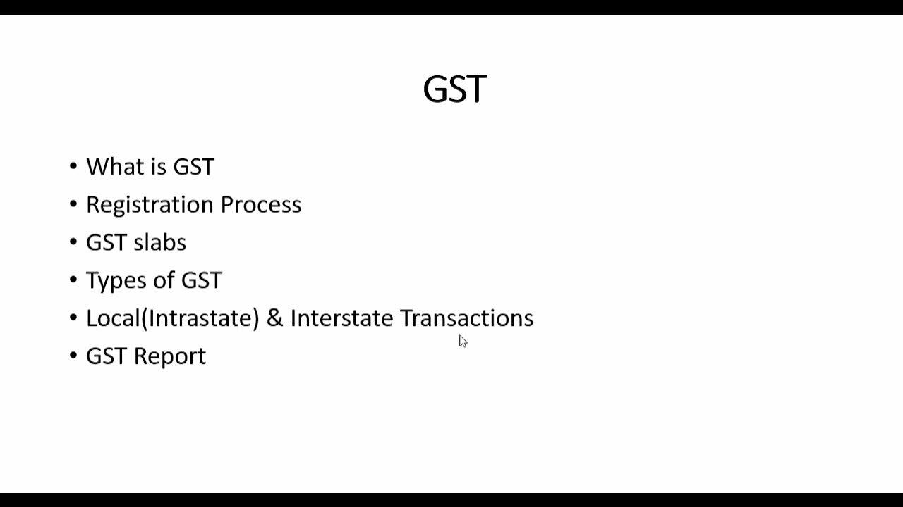 27 GST Basic Information - YouTube