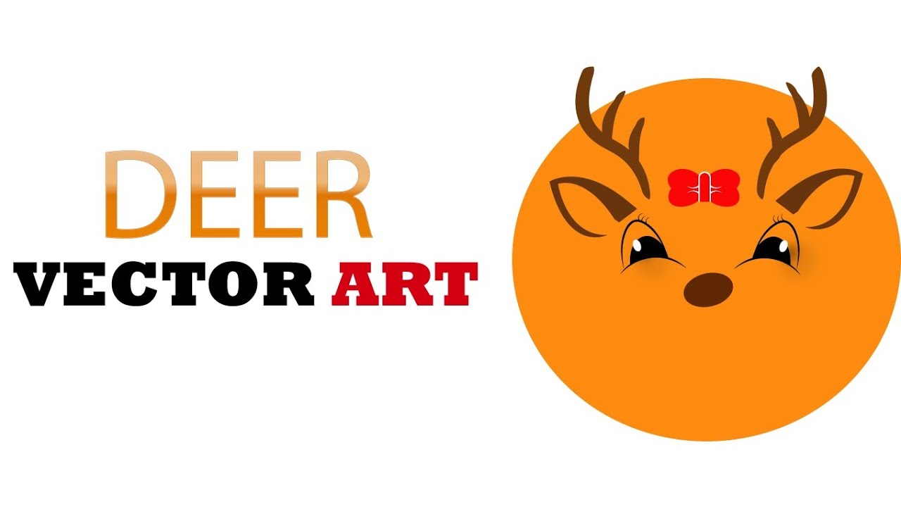 How to draw a deer ️ Illustrator tutorial DEER Drawing. - YouTube