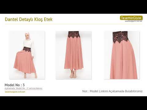 Dantel Detaylı Kloş Etek -