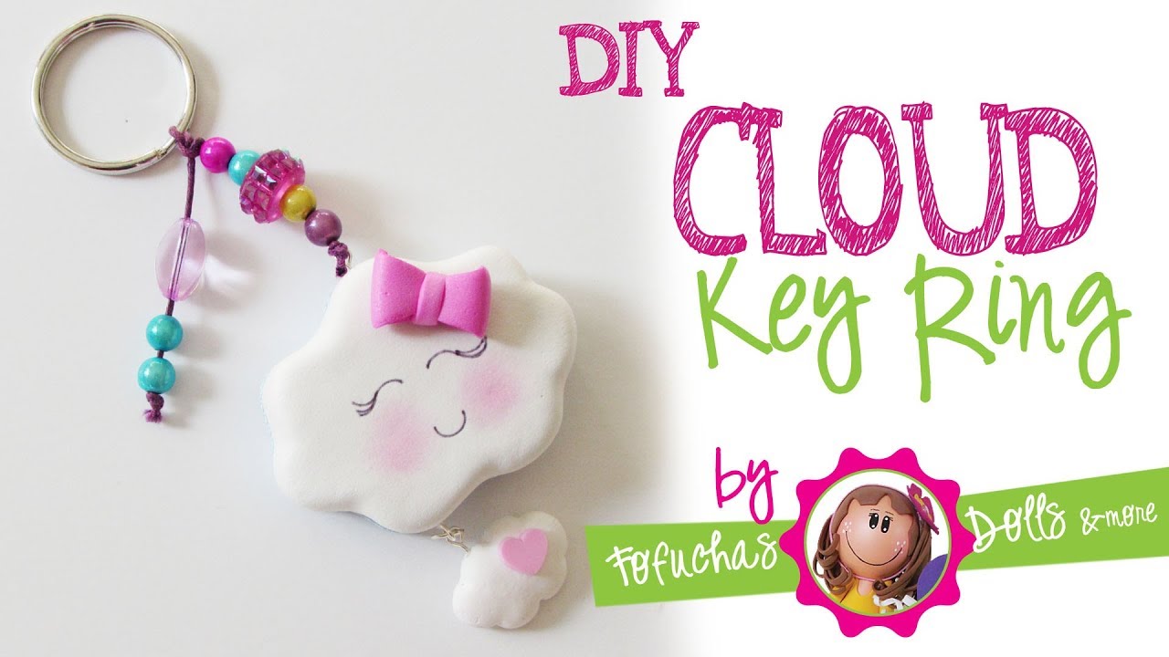 DIY Cloud Key Ring - Craft Foam Fun - Kawaii - YouTube