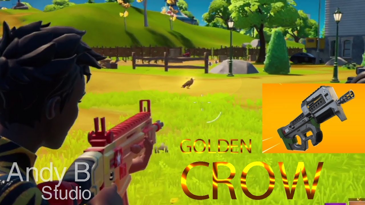 Golden Crow drop Legendary gun in Fortnite Season 8 - YouTube