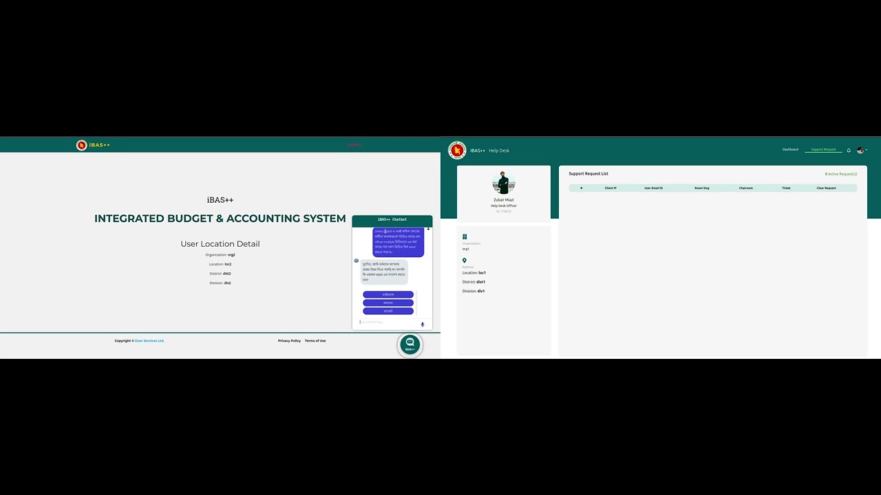 iBAS++ Chat Operating System | Connect User to an Help Desk Officer ...