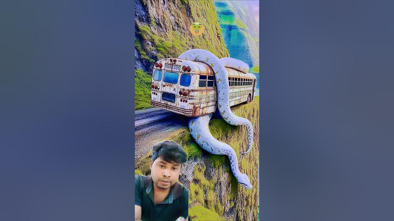 Amazon jungle`Python attacking Bus! AI Travel Discovery #ai #shorts # ...