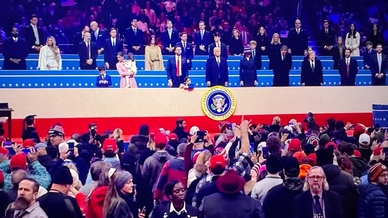 Donald J. Trump Attends the Presidential Parade - YouTube
