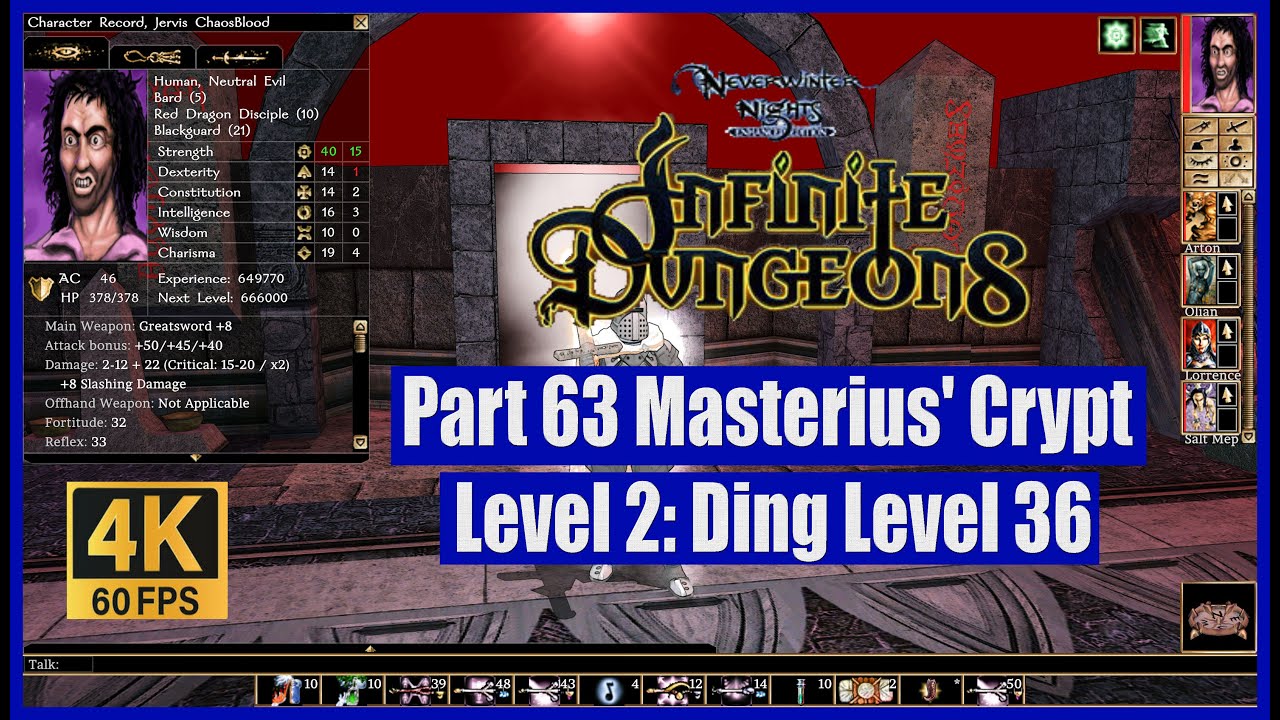 Neverwinter Nights Enhanced Edition Infinite Dungeons Part 63 Masterius ...