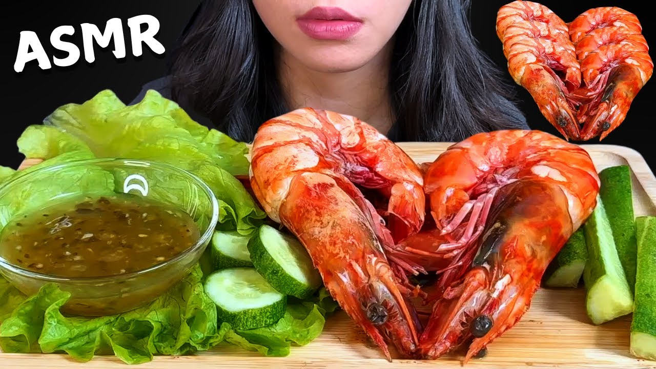 ASMR SEA TIGER PRAWNS MUKBANG *EATING SOUNDS* - YouTube