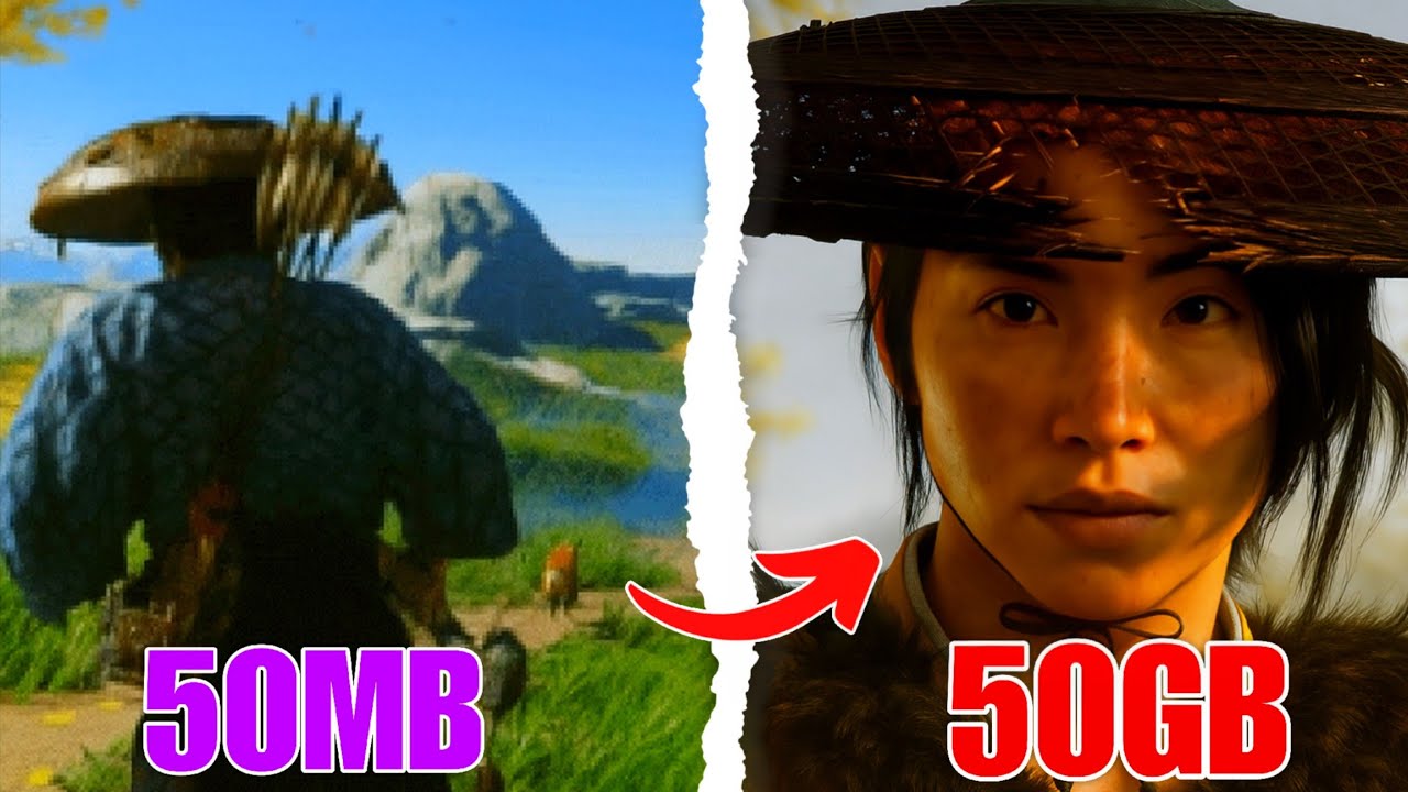 PLAYING 50MB VS 50GB GHOST OF TSUSHIMA GAMES ON MOBILE 😍🔥 - YouTube