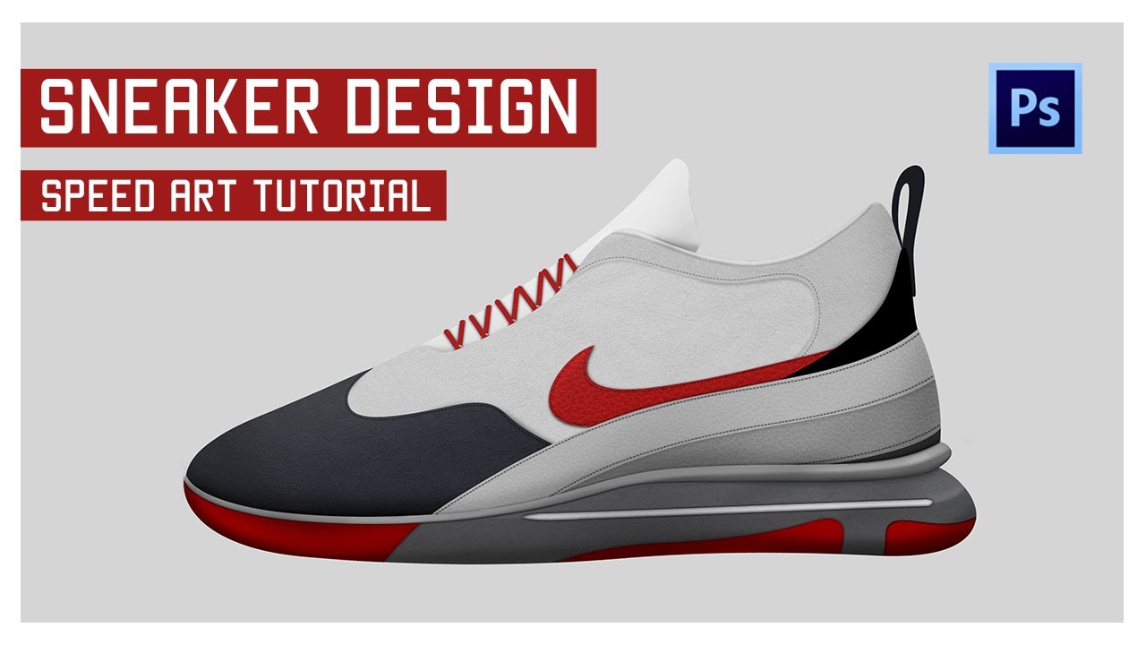 Sneaker design SPEED ART (Photoshop) - YouTube