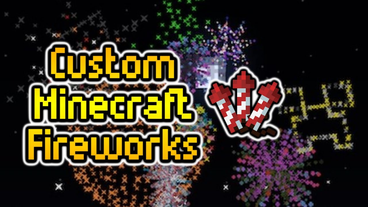 Easy Custom Fireworks #minecraft (link in desc. & pinned comment) - YouTube