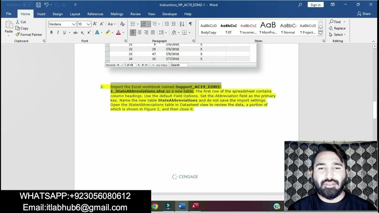 Access 2019 Module 2 End of Module Project 1 | Access Module 2 End of ...