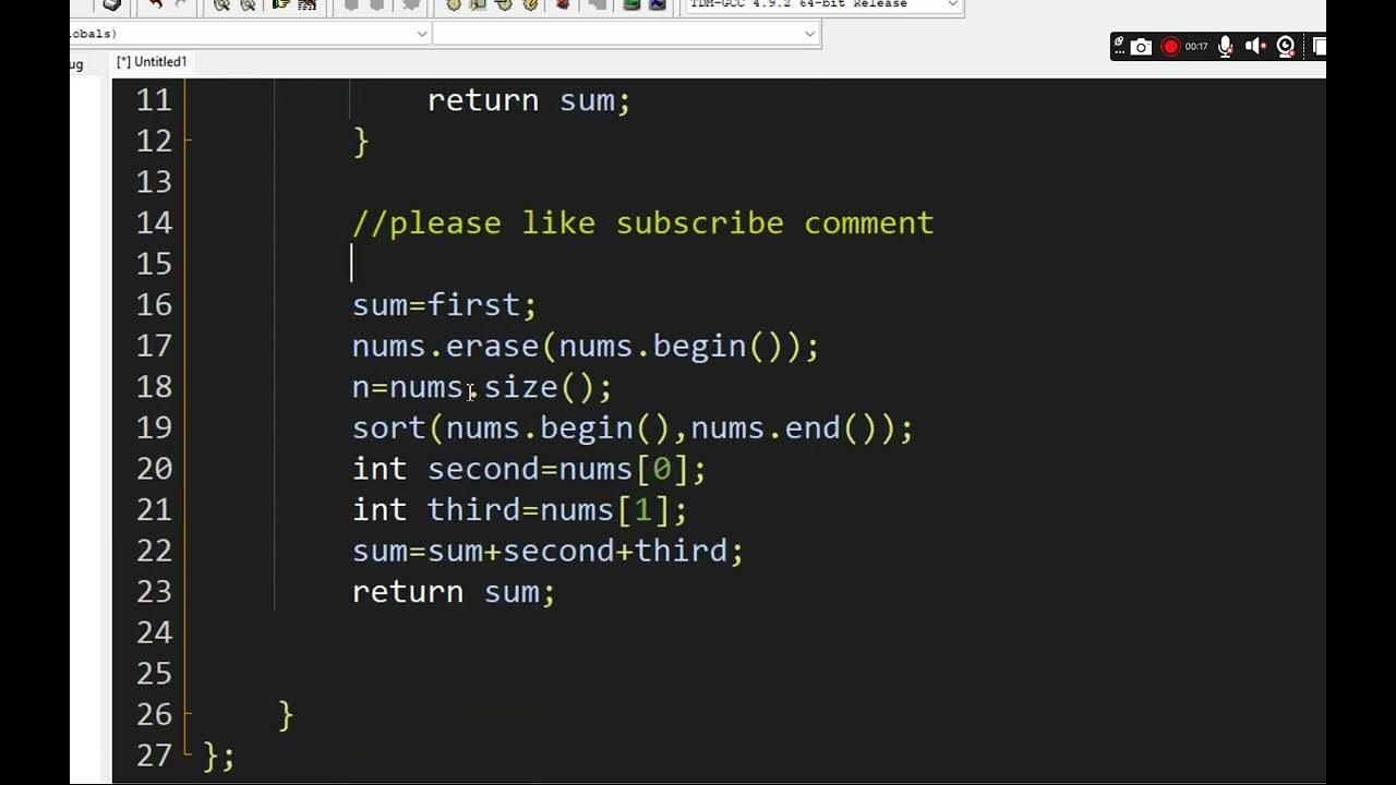100181 Divide An Array Into Subarrays With Minimum Cost I Leetcode Contest Solution Youtube 2741