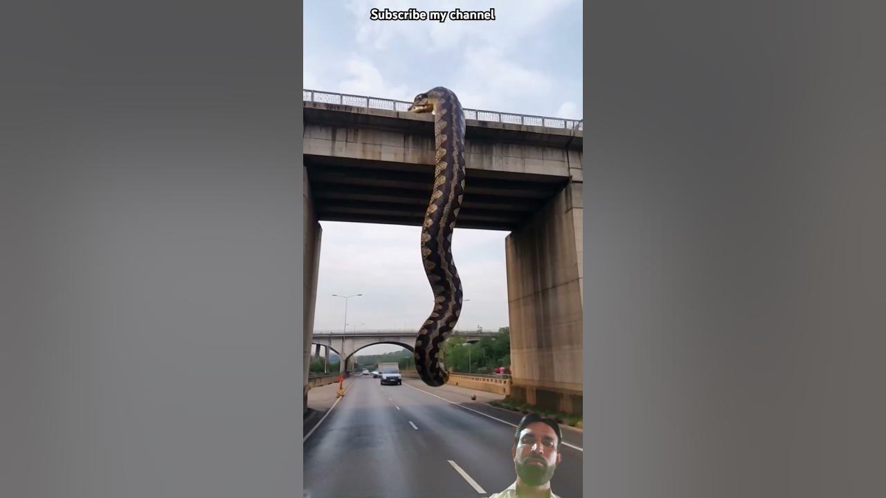 ब्रिज के ऊपर साफ 😳🙄🙄⚕️| unbelievable Snake #viral video - YouTube