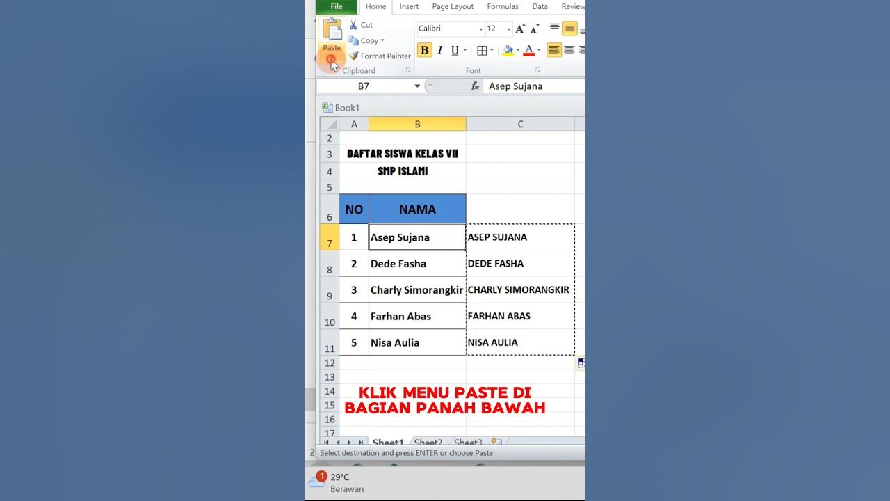 Tutorial Excel Part 4 (Merubah huruf menjadi kapital) #tutorial #excel - YouTube