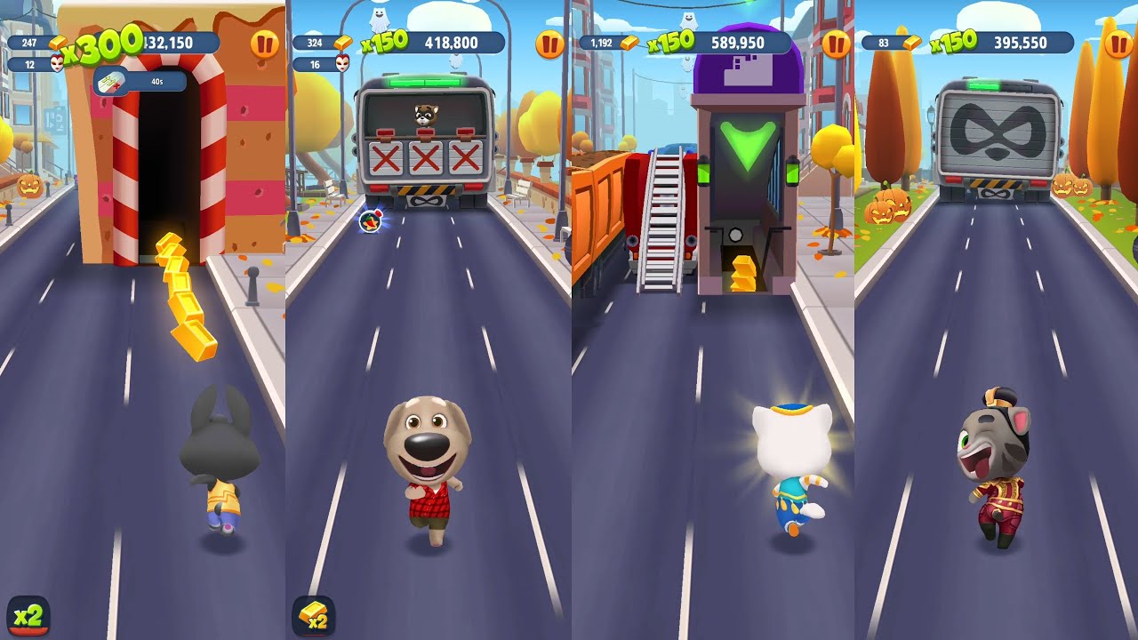 Full Speed⚡💪😎 Becca, Ben, Angela, Tom - Talking Tom Gold Run (Gameplay ...