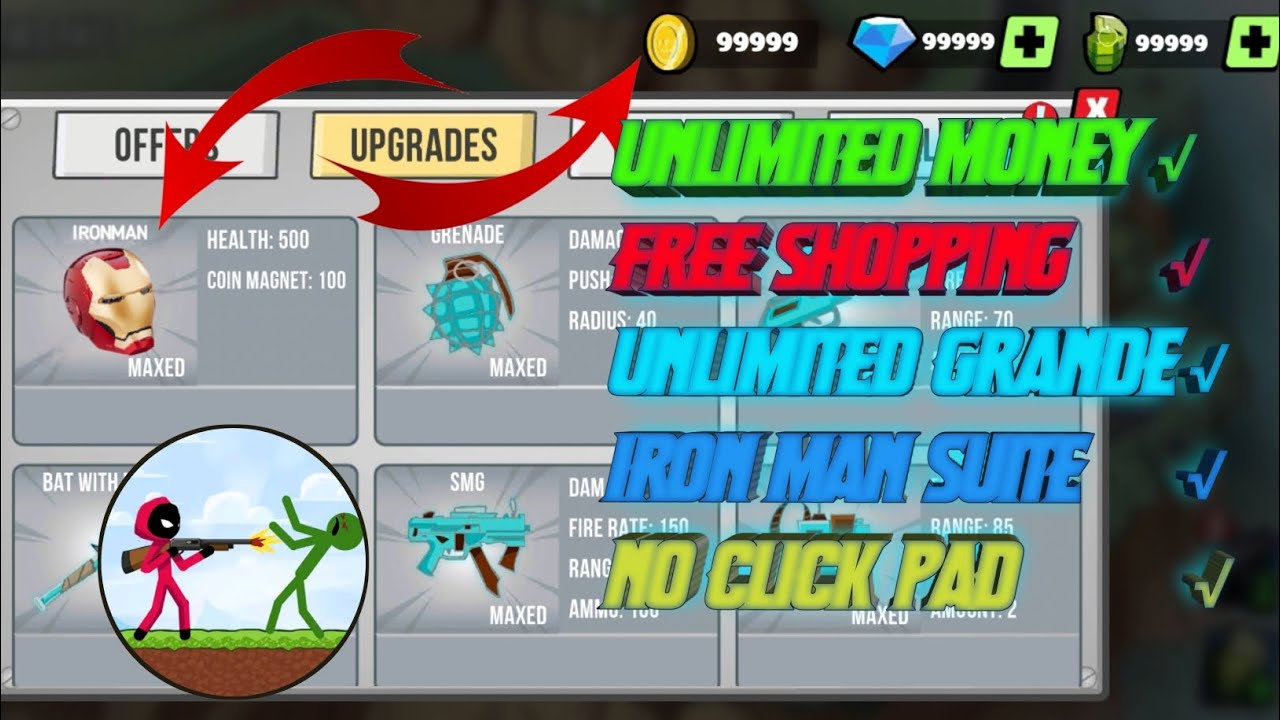Stickman vs zombies hack mod apk download - YouTube