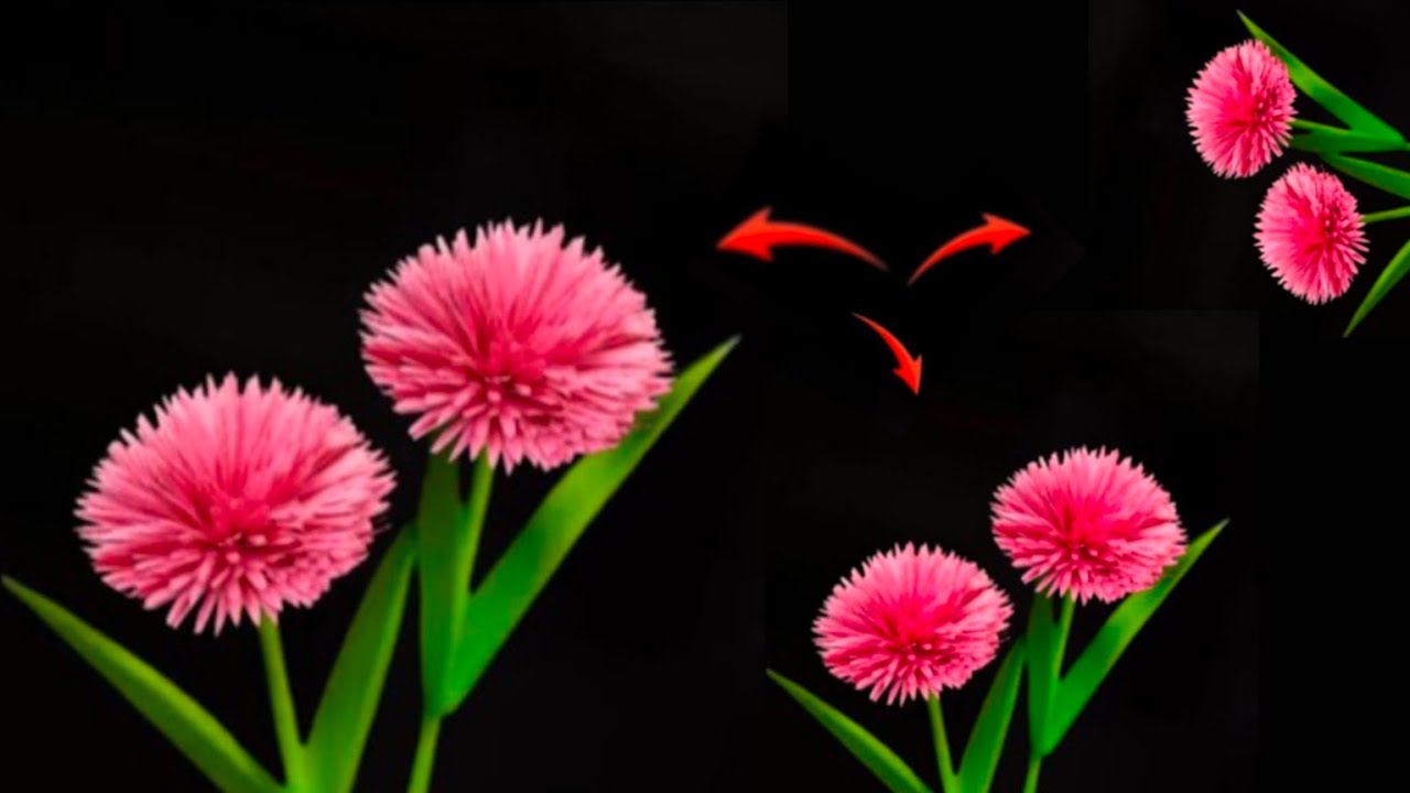3D Paper Flowers : Easy Step-by-step Tutorial for home decor, paper ...