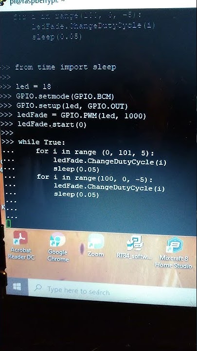 LED Fade Raspberry Pi Python Code - YouTube