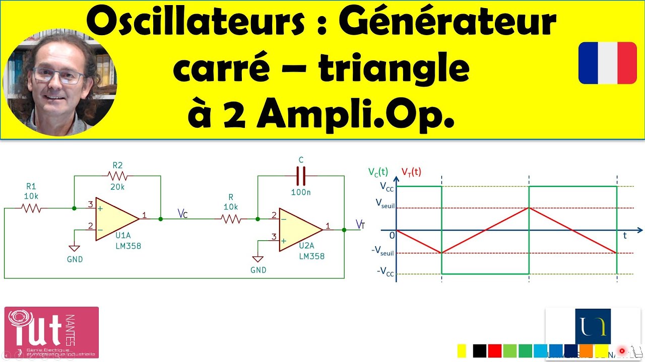 Oscillateurs : Générateur de signaux Carré - Triangle à 2 ampli.op ...