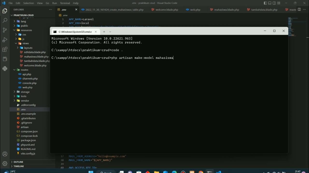 Project CRUD Sederhana di Laravel | Tugas Final Praktikum Pemrograman Web - YouTube