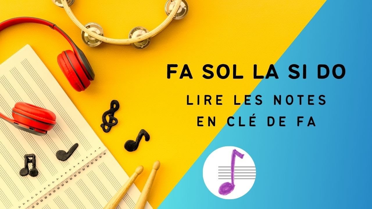 Fa sol la si do: lire les notes en clé de fa (solfège facile 2024 ...