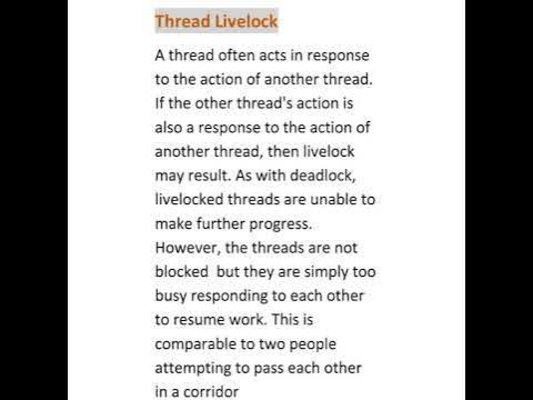 What is Thread Livelock? @javasip-official - YouTube