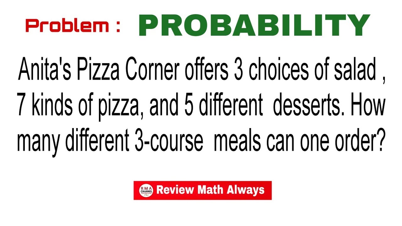 PROBABiLITY : Multiplication Principle of Counting | Problem Solving ...
