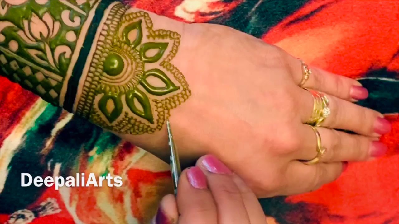 Pakistani style Mehndi design for full hand || Front Hand henna design ...