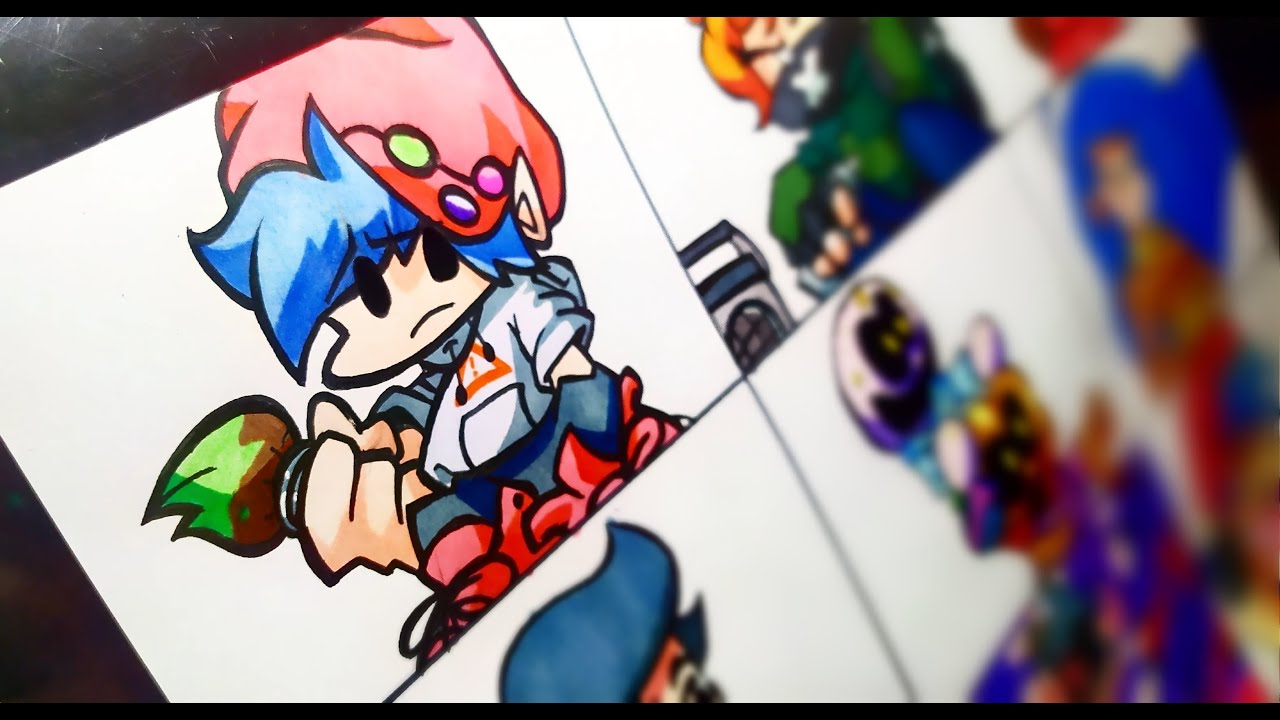 Drawing FRIDAY NIGHT FUNKIN' Soft Mod FULL WEEKS - YouTube