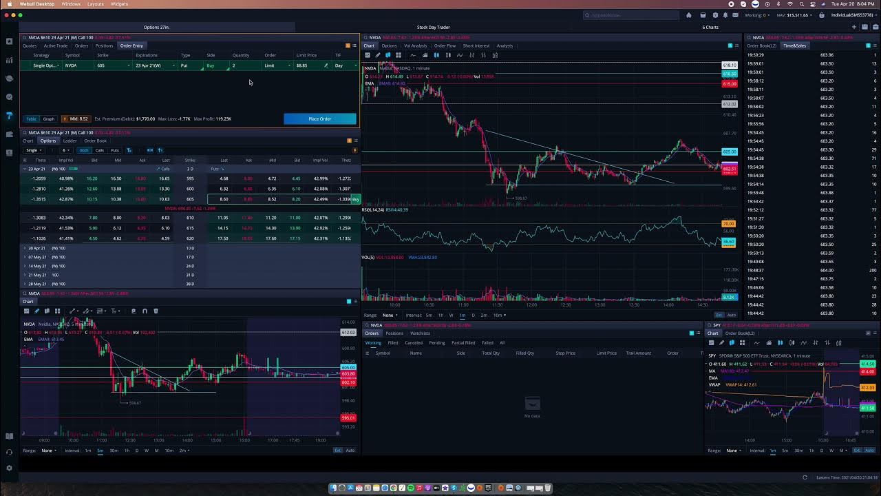 Active Trader Setup for Options on Webull - YouTube