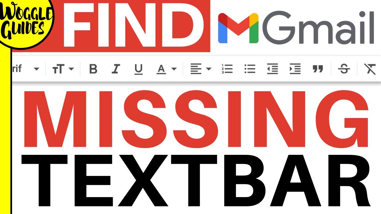 How to show a hidden text formatting toolbar in Gmail - YouTube