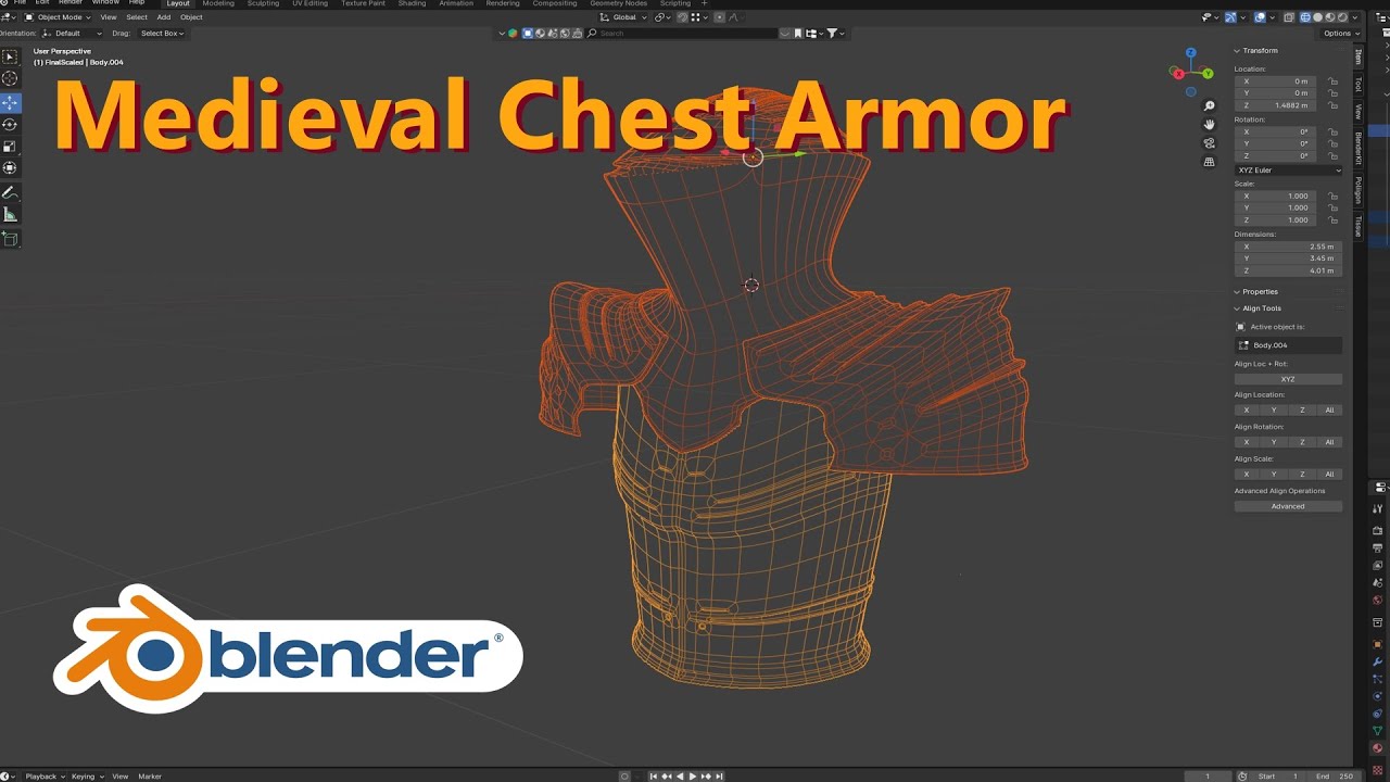 Making a Medieval Chest Armor In BLENDER - Timelapse - YouTube