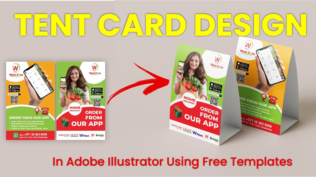 How to Create Tent Cards in Illustrator - YouTube