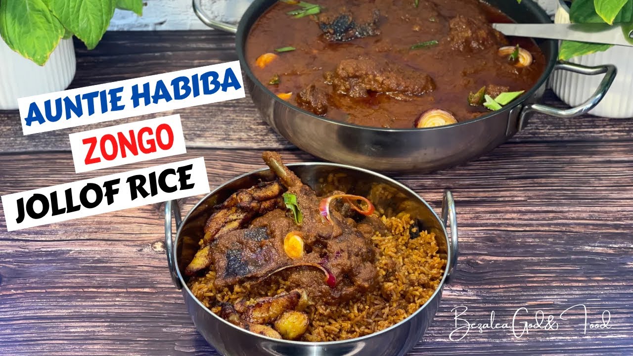Zongo Recipes:Auntie Habiba Zongo Roadside Jollof Rice|| How to make ...