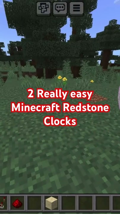 2 EASY MINECRAFT REDSTONE CLOCKS! #Minecraft #Minecraftbedrock # ...