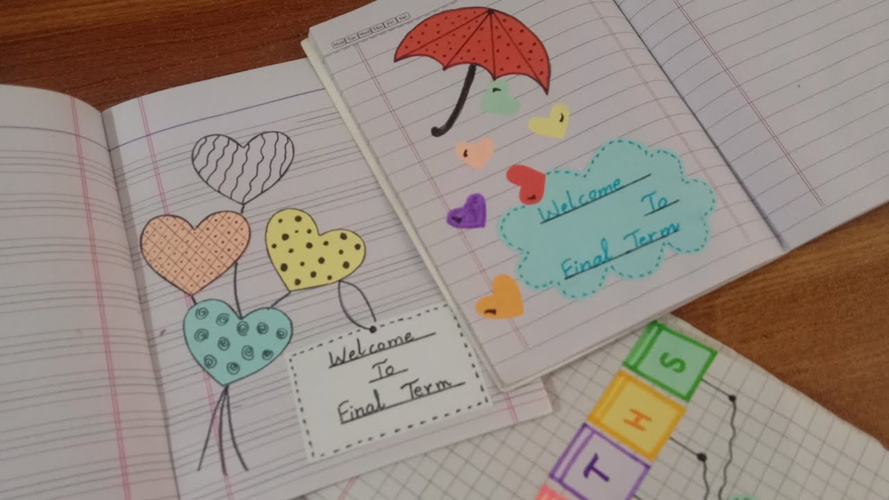 Front page decor ideas for notebook/Folder design ideas/Border designs ...