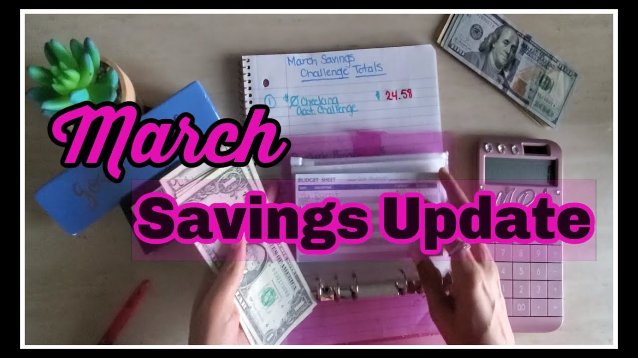 March Savings Challenge Totals / How Much Did I Save In March? - YouTube