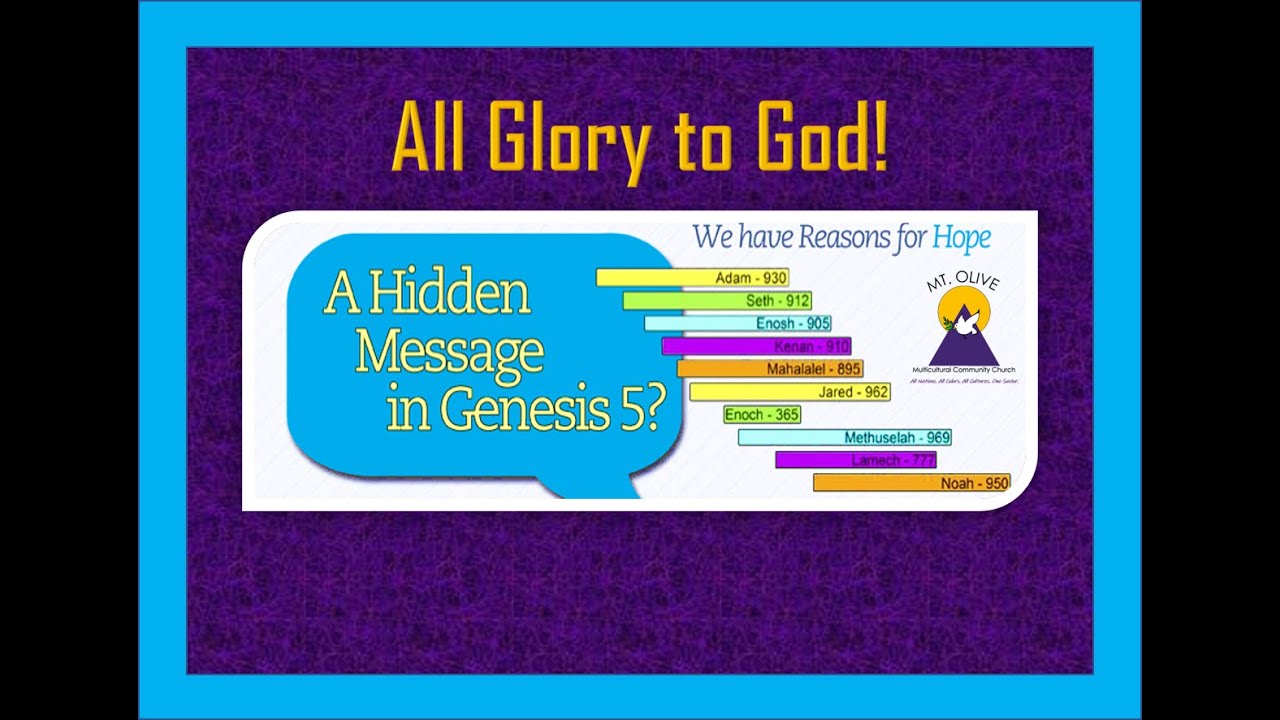 Daily Bible Bites - Jan 5 - Genesis 5 - A Hidden Message for Christians ...