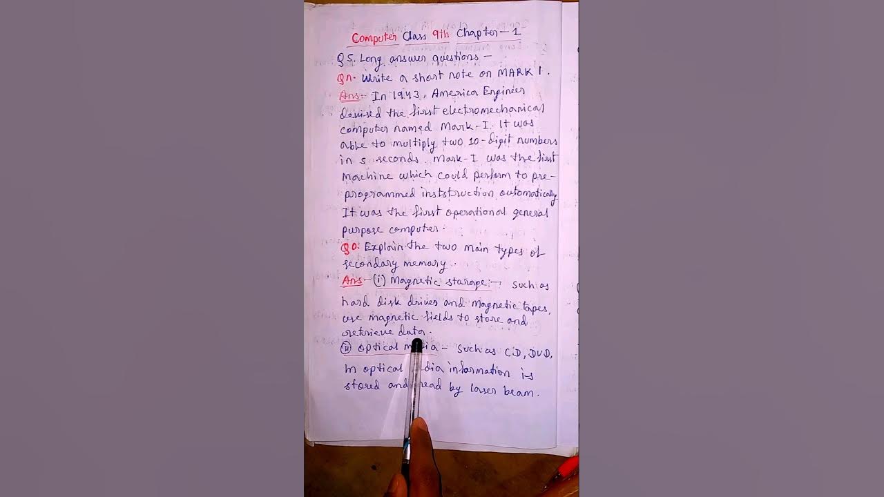 Computer science, Class 9th,Chapter-1, Question-5, n, o. #youtube #viral#short#video - YouTube