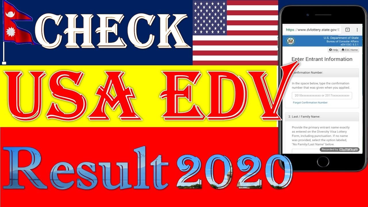 How to check DV result 2020? 2020 USA EDV Result , USA DV 2020 result ...