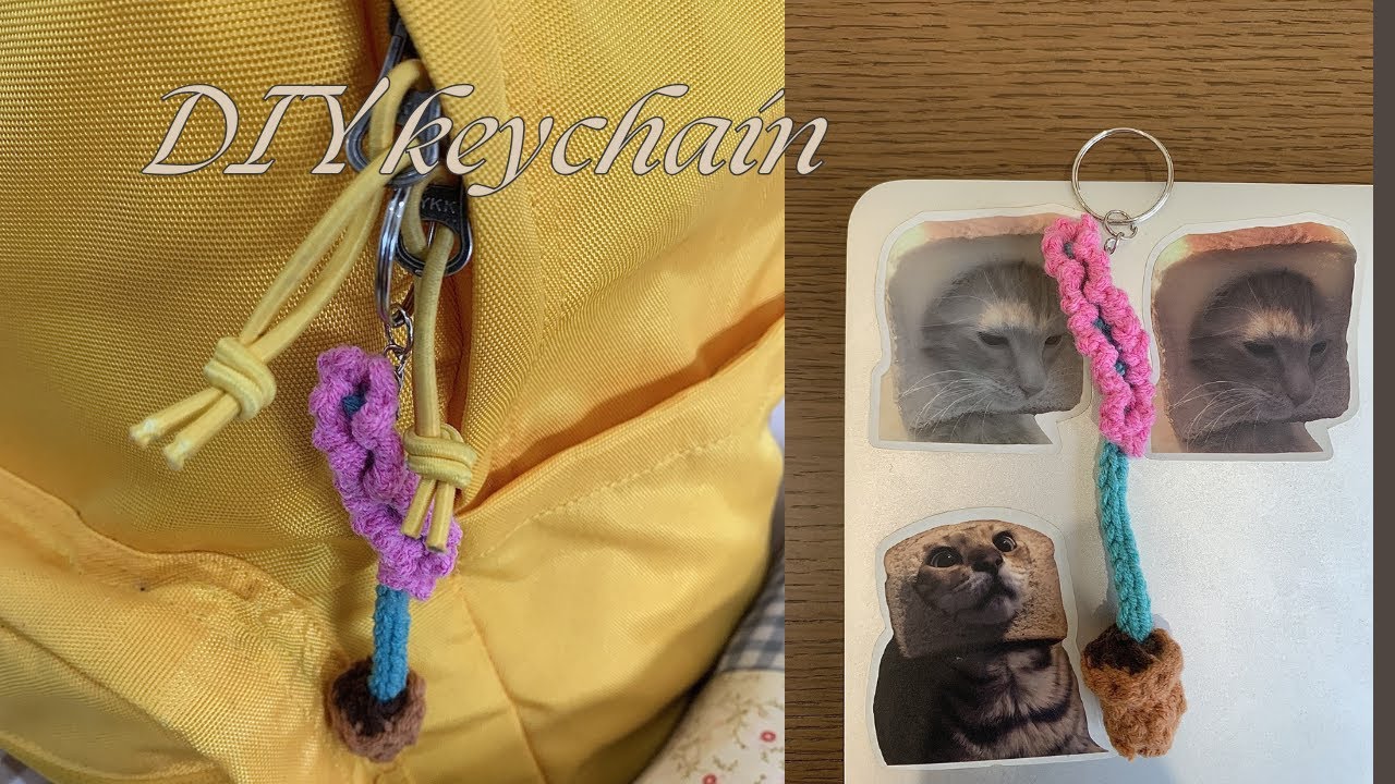 Mini Lavender Pot Keychain CROCHET TUTORIAL Right Handed 🫱 - YouTube