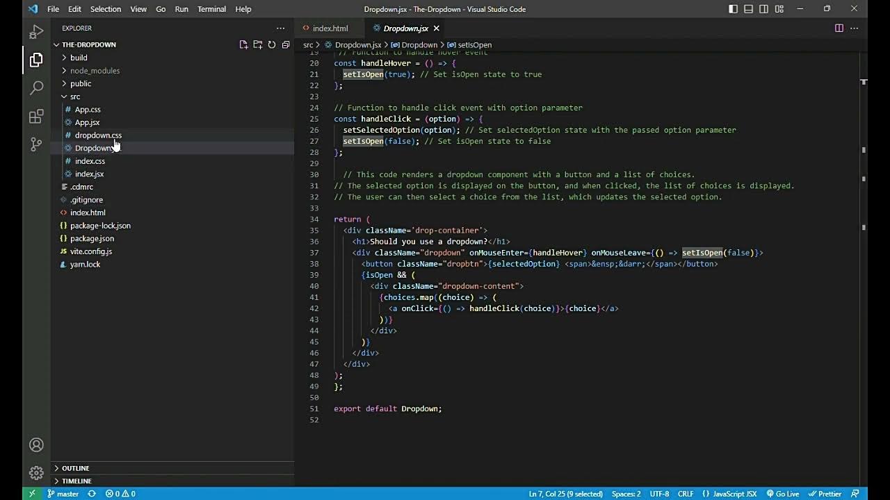Dropdown App - Coding Ninjas - YouTube