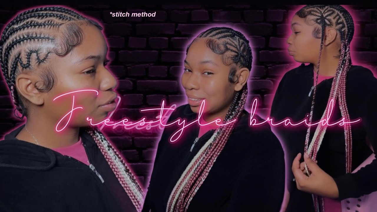 Straight Back freestyle braid overview 🩷 - YouTube