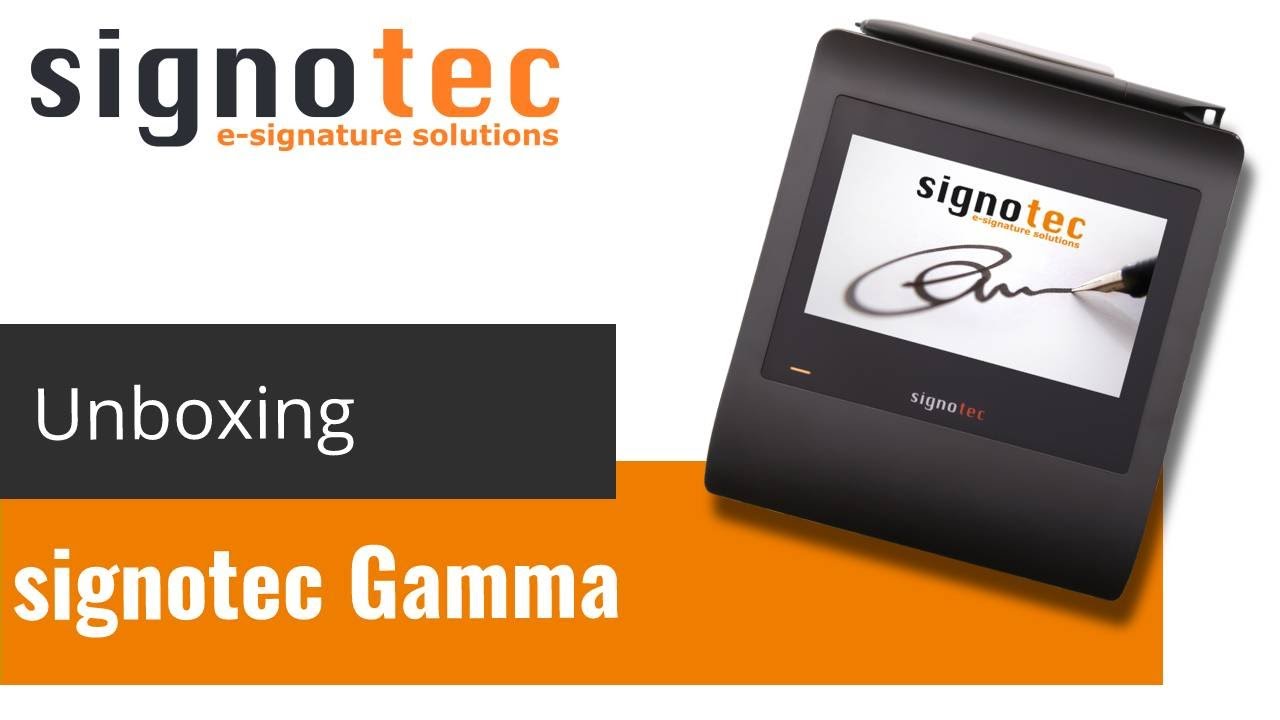 signotec Gamma - Signature Pad - YouTube