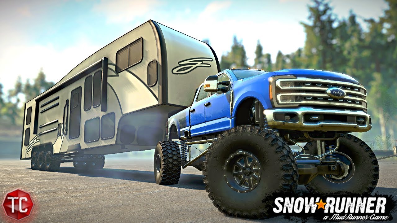SnowRunner: CONSOLE CAMPING ADVENTURE! NEW 2023 F350 SUPER DUTY! - YouTube