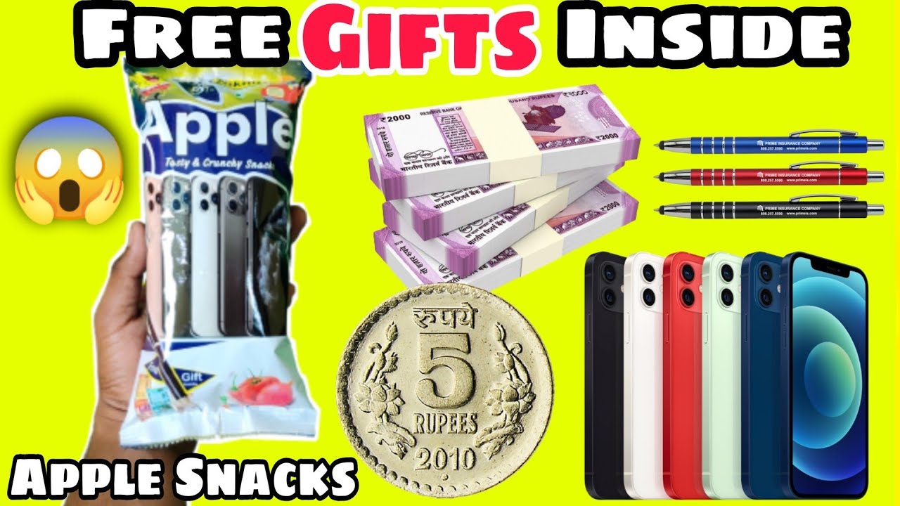 New Apple I phone snacks with free gift inside only in 5 rupees ...