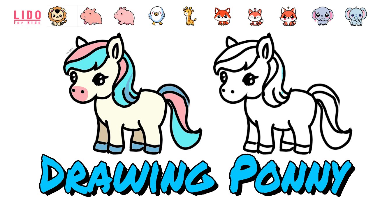 🦄 How to Draw a Pony for Kids | Easy Step-by-Step Tutorial 🎨 # ...