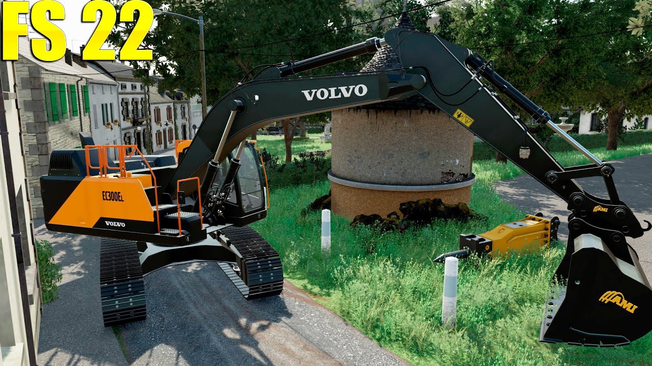 🚧FS 22 TRANSPORTE DE VOLVO EC300 BL🚧 - YouTube