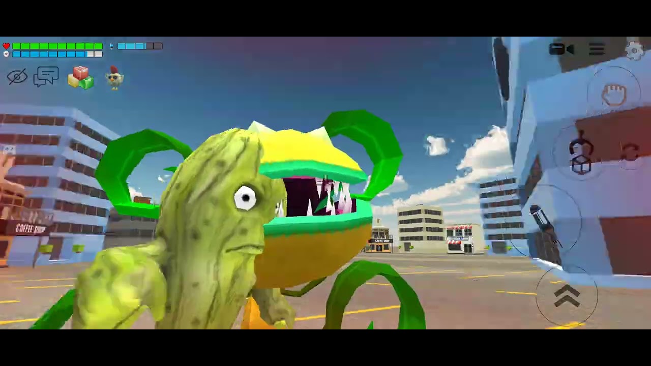 Chicken gun runs from 2 monsters - YouTube