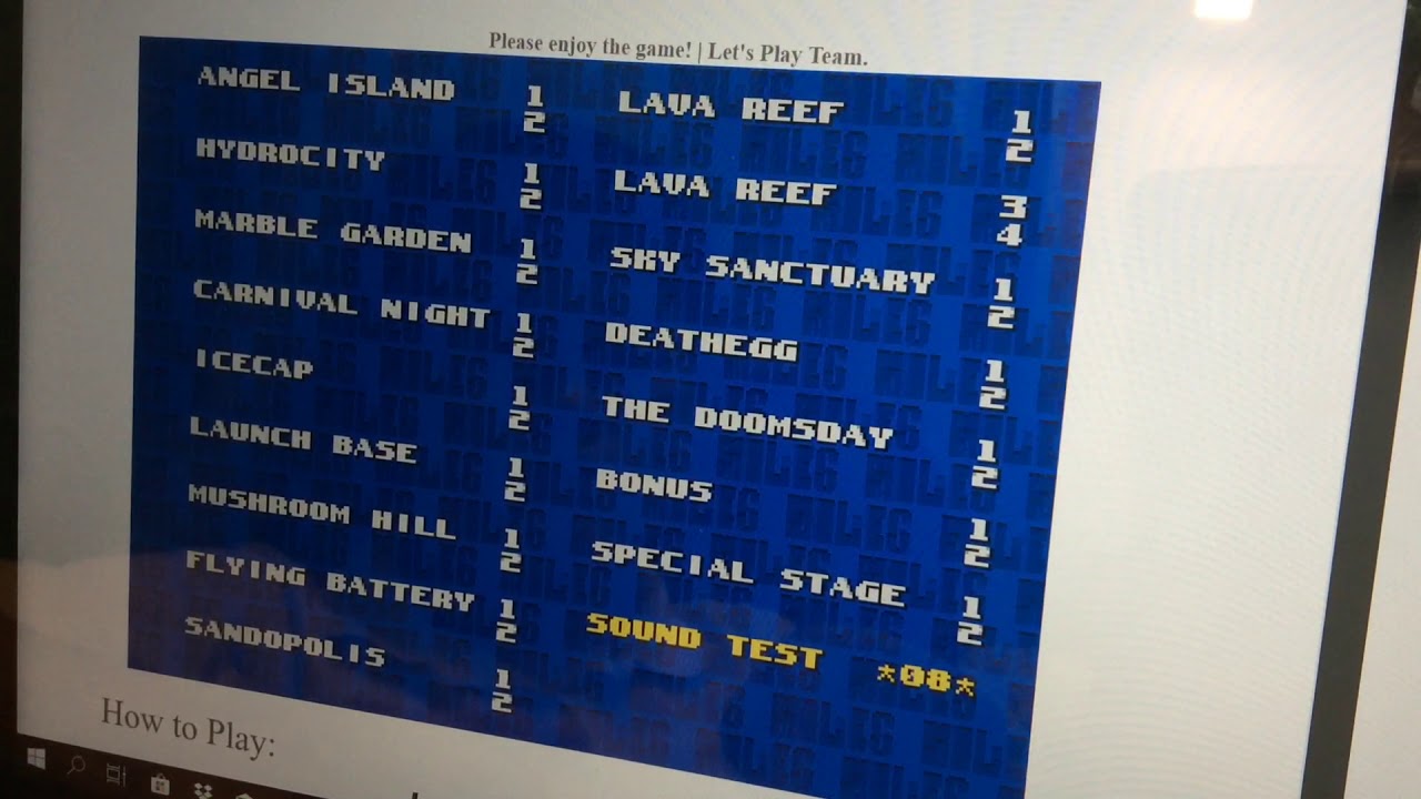 Spamming sonic 3&k’s sound test on pc emulator - YouTube